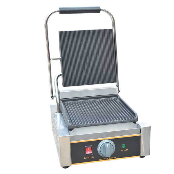 Electric Contact Grill Full Grooved for Panini Sandwich - GoodLoog
