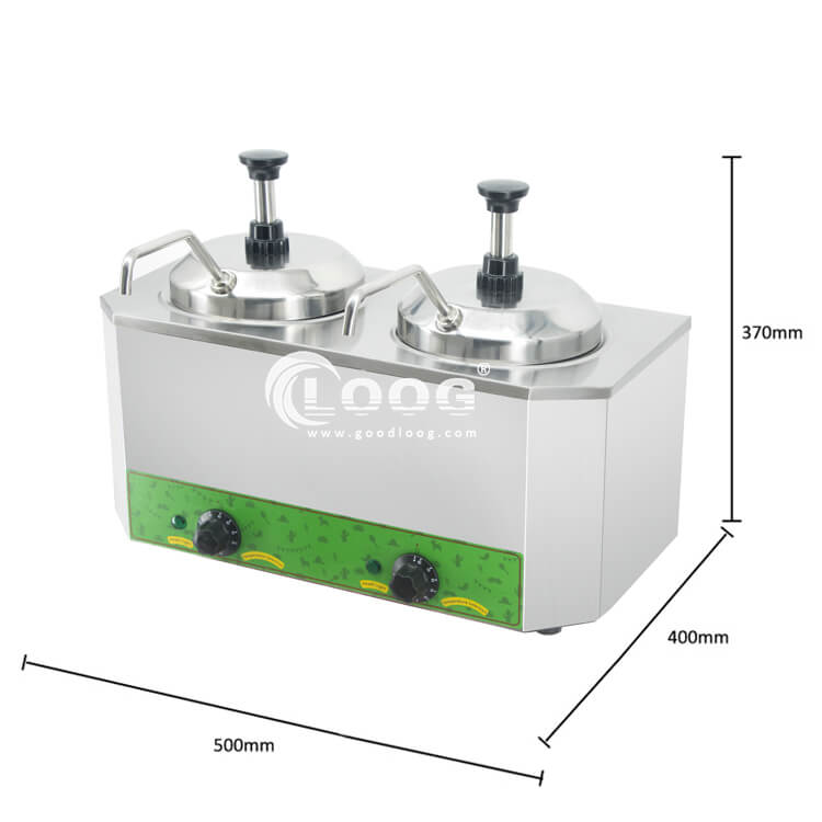 Nacho Cheese Warmer Double Unit Sauce Warmer With Durable Pump