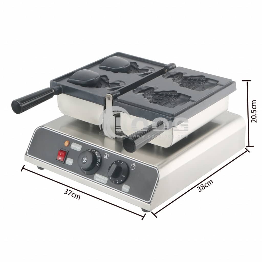 Taiyaki Maker Electric Kitchen Equipment Open Mouth Fish Waffle Machine ...